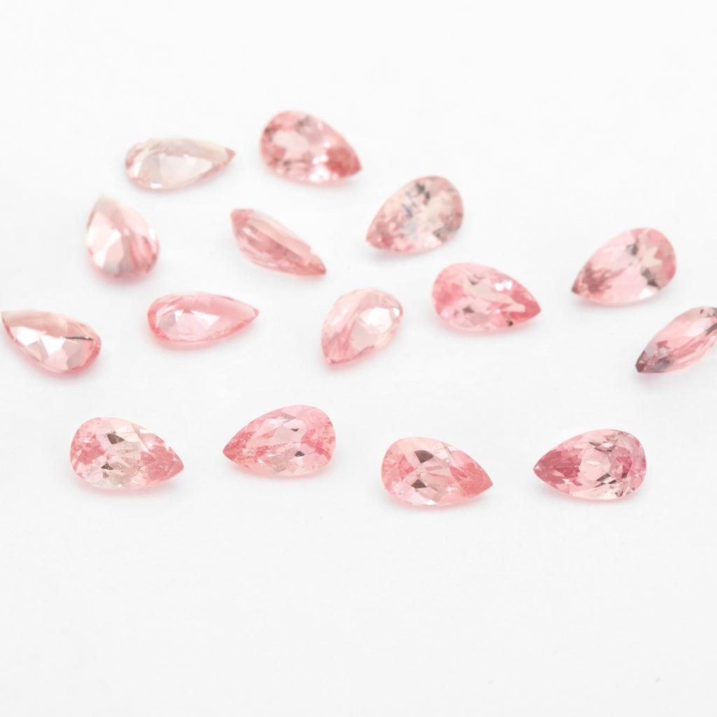 3x2 to 5x3mm Untreated Light Padparadscha Winza Sapphire Pears ...