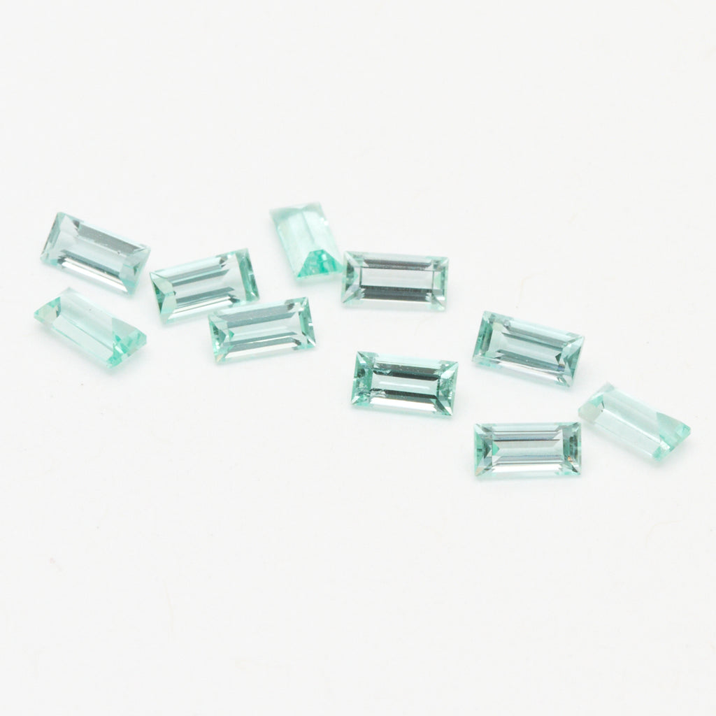 4x2mm Neon Green Beryl Baguettes – Columbia Gem House