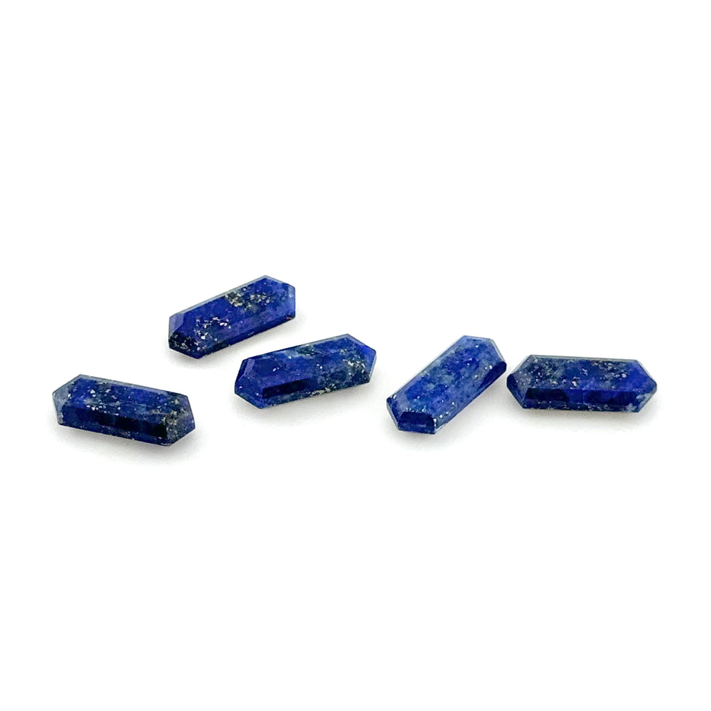12x5mm Chilean Lapis Elongated Hex Tablets™ – Columbia Gem House