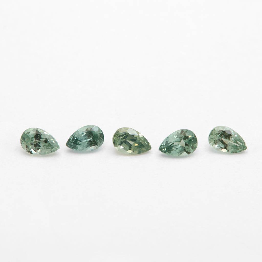 3x2mm Dark Green Montana Sapphire Pears – Columbia Gem House