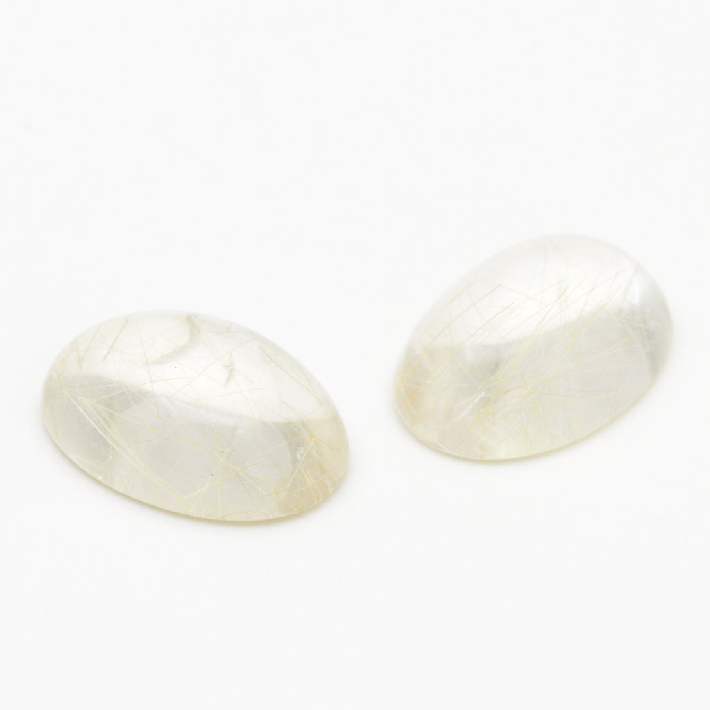 12x10 to 20x15mm Rutilated Quartz Oval Cabs - Light Rutile – Columbia ...